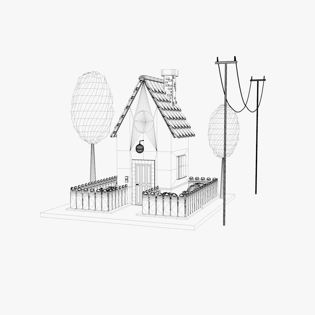 3d c4d house cartoon home