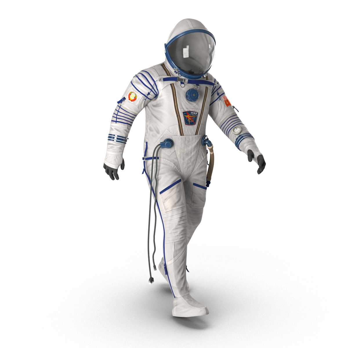 3d russian space suit sokol model