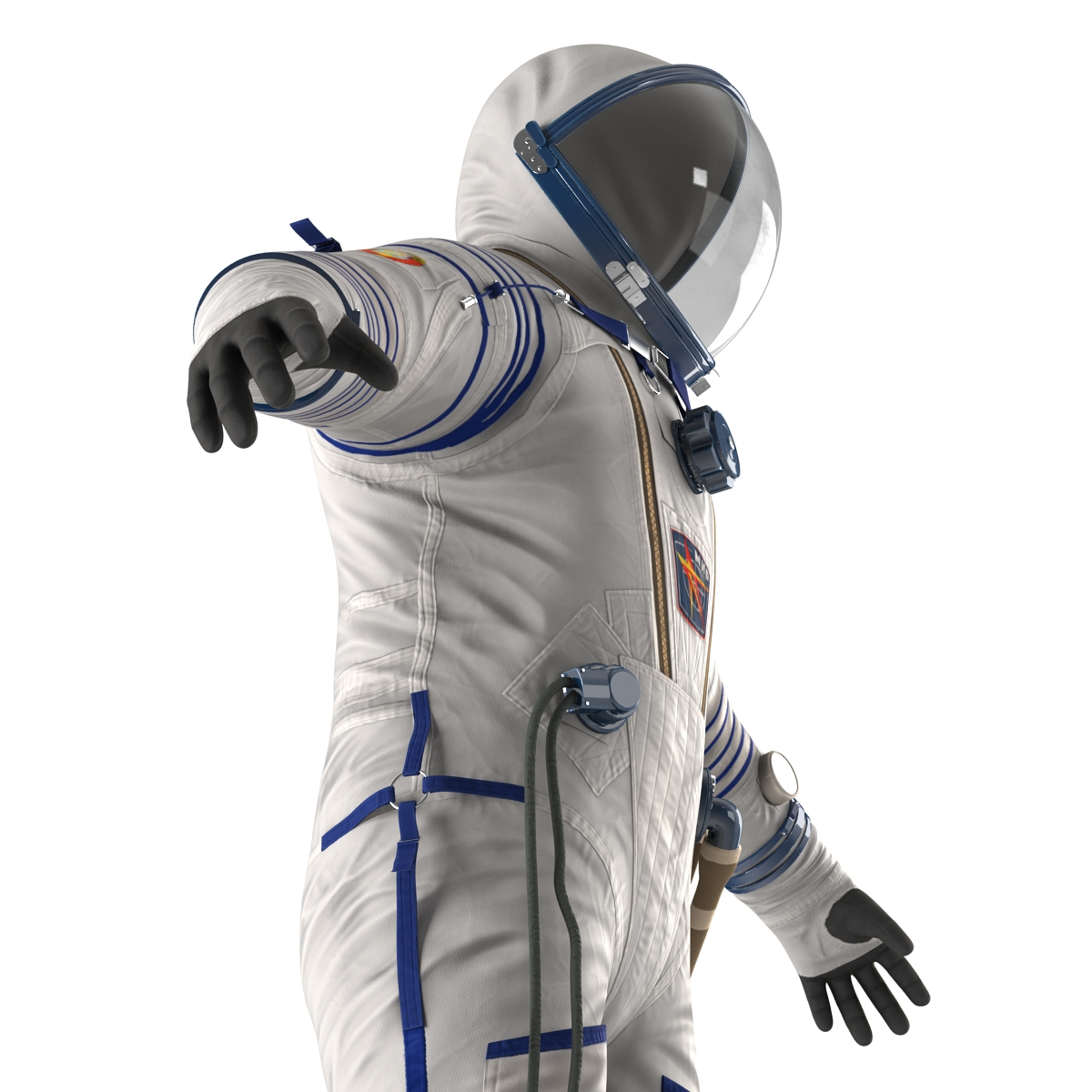 3d russian space suit sokol model
