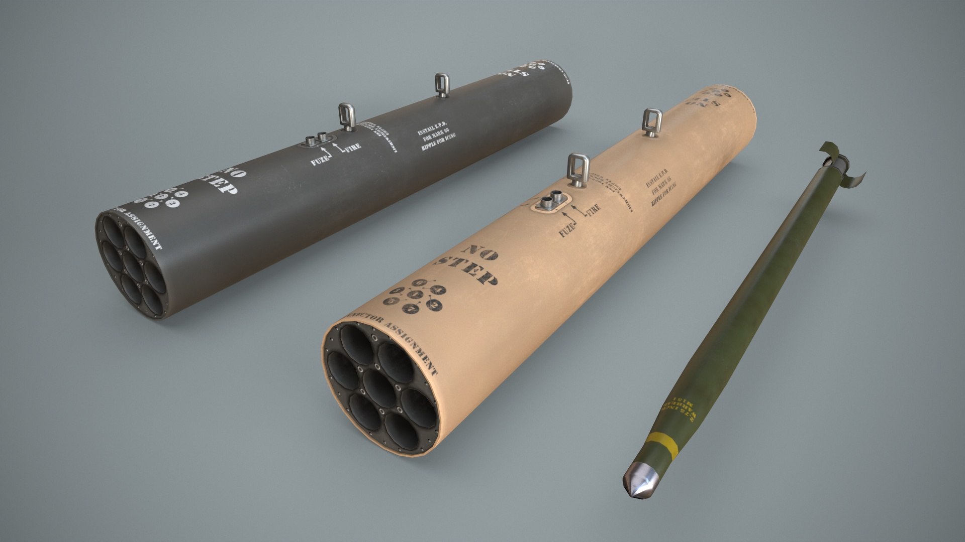 Missile Launcher M-260 3D Model - TurboSquid 2064234