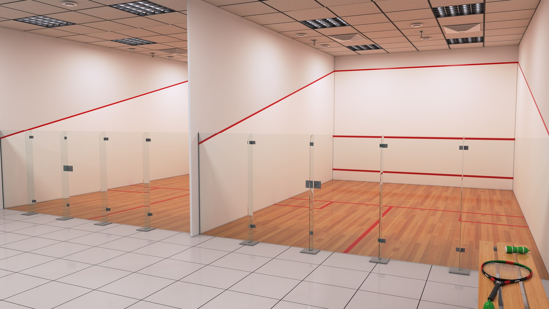 Squash Court 3D Model - TurboSquid 2108447