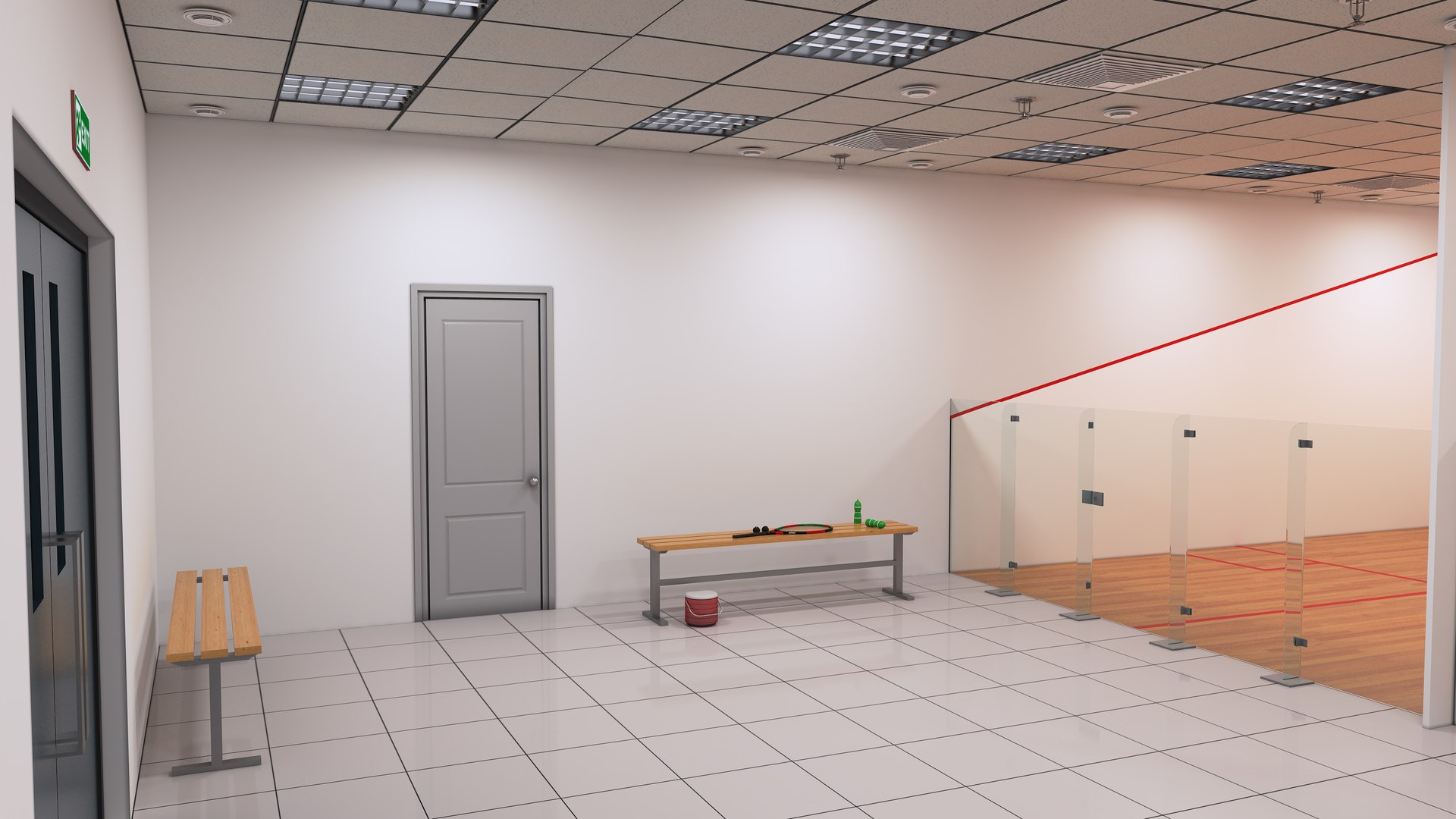 Squash Court 3D Model - TurboSquid 2108447