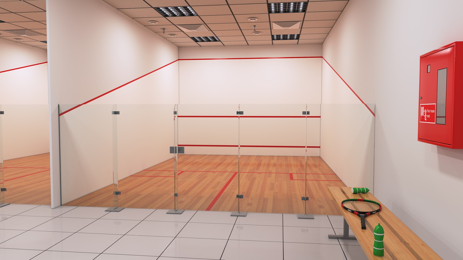 Squash Court 3D Model - TurboSquid 2108447
