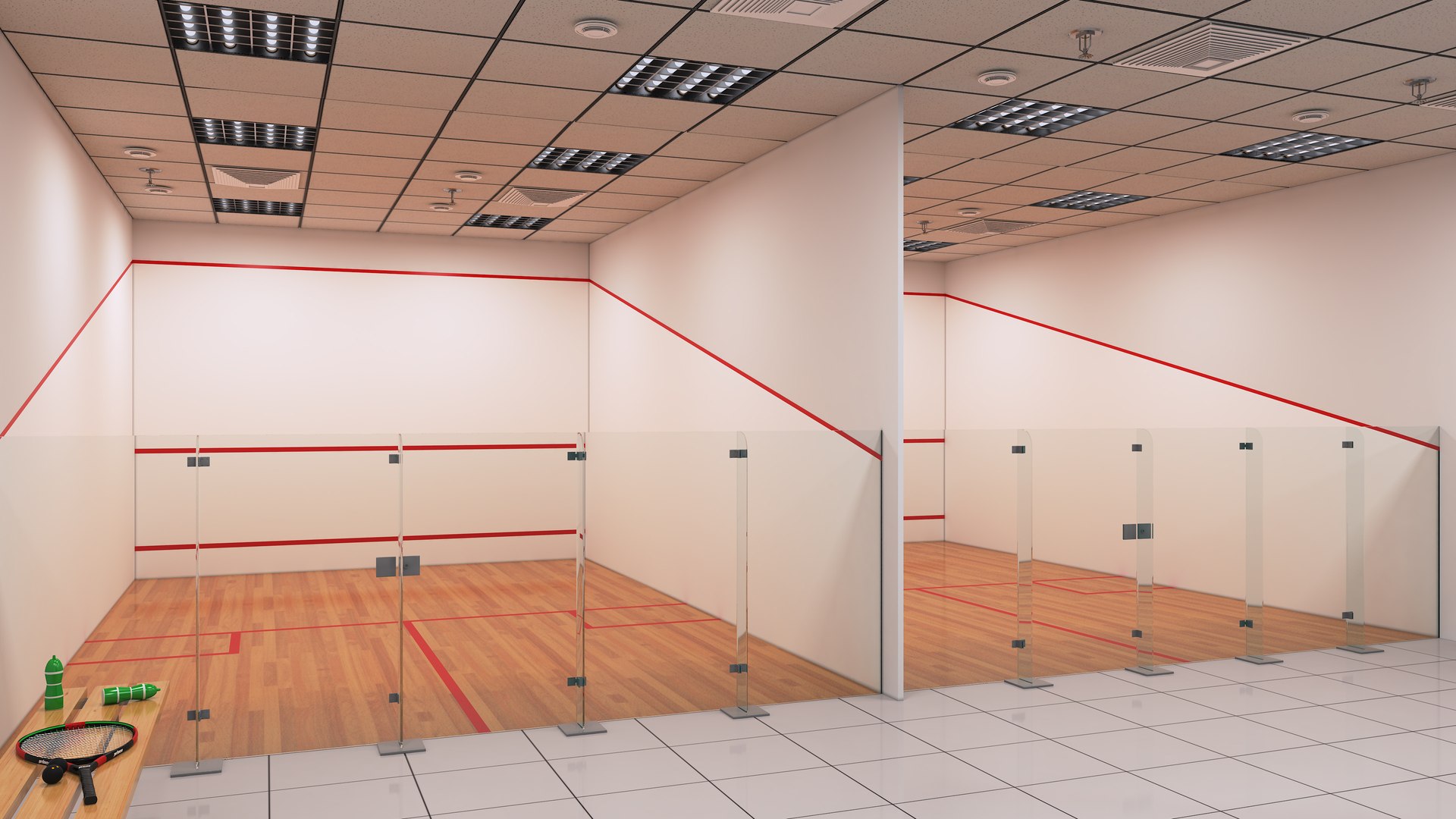 Squash Court 3D Model - TurboSquid 2108447