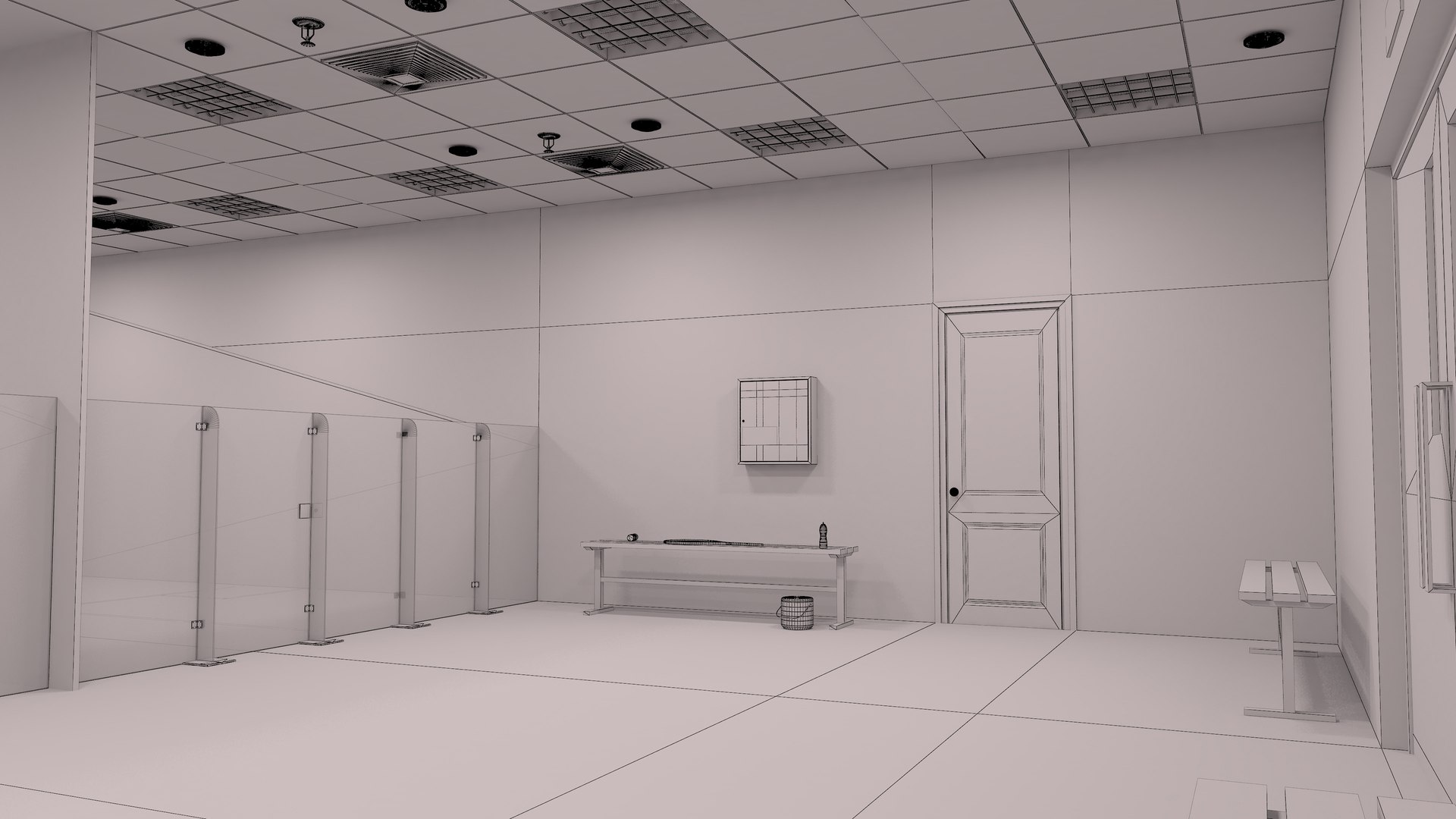 Squash Court 3D Model - TurboSquid 2108447