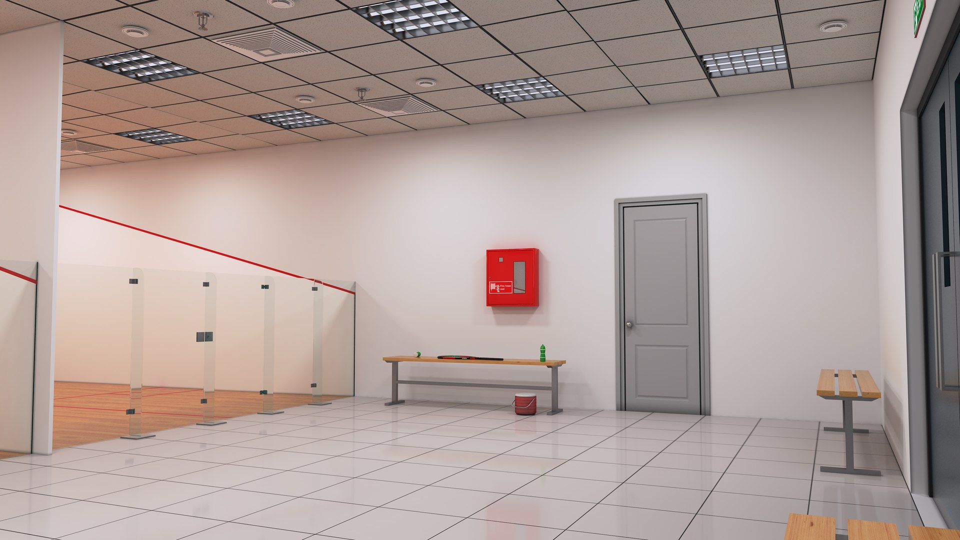 Squash Court 3D Model - TurboSquid 2108447