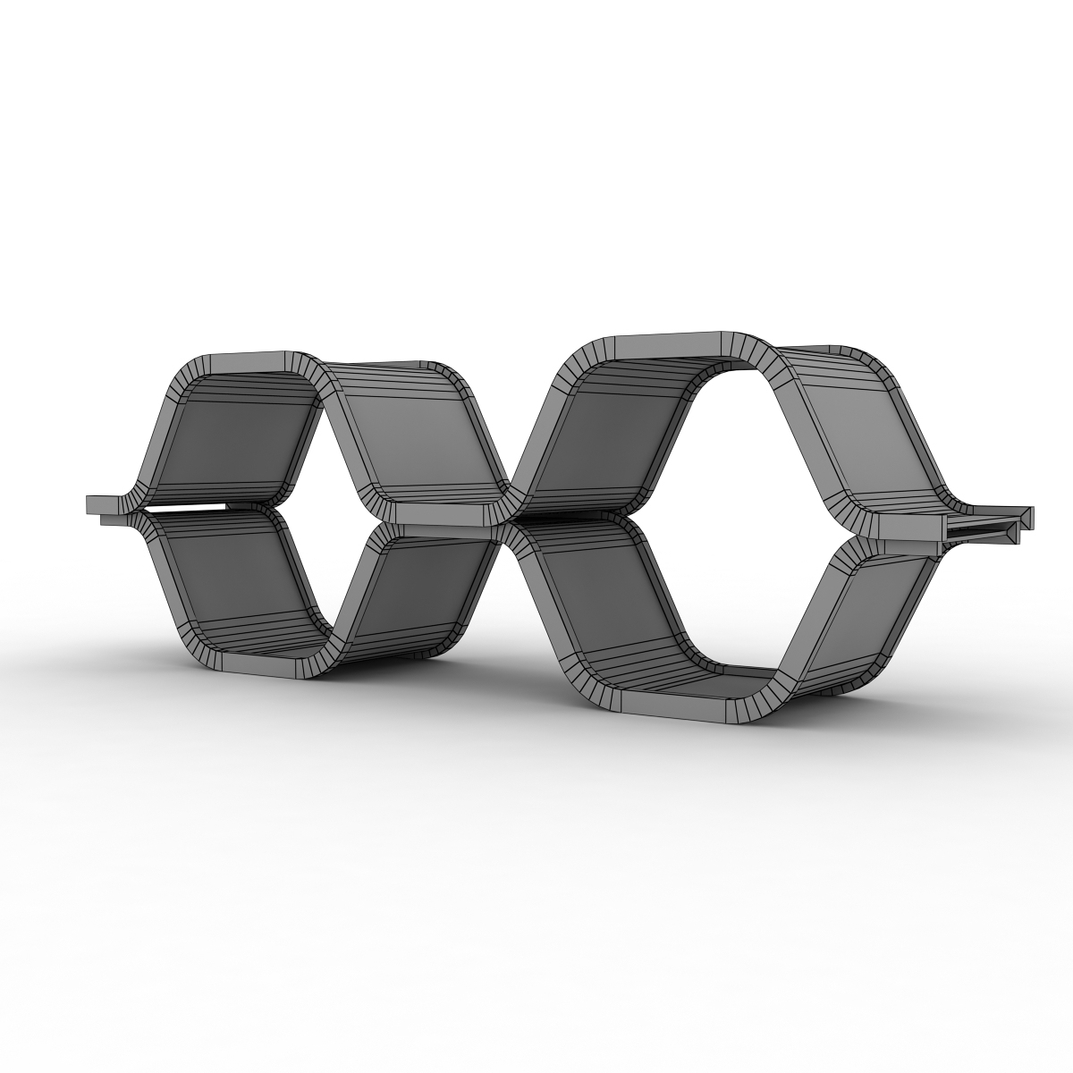 honeycomb modular design 3d model