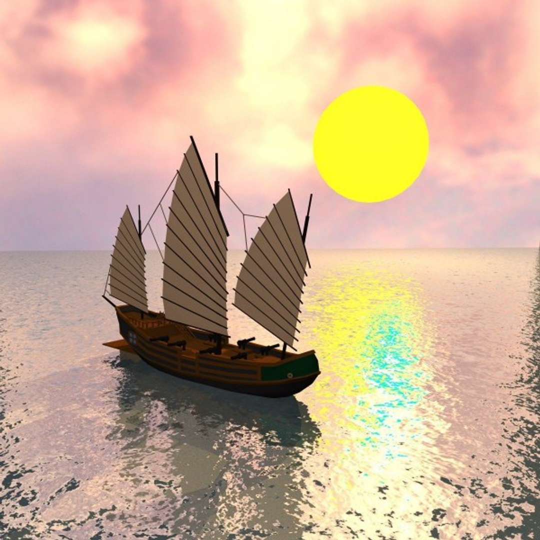 3d chinese pirate ship