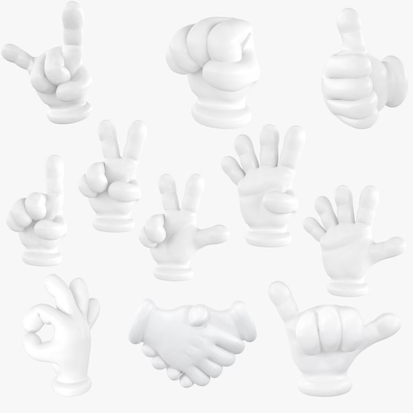 cartoon hand 3d model