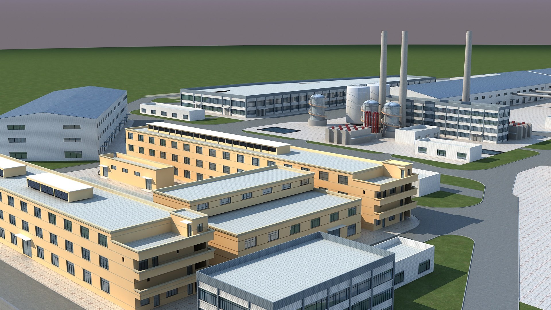 Factory Building 3D - TurboSquid 2072557