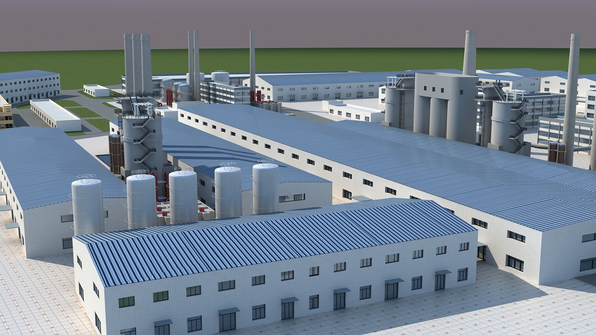 Factory Building 3D - TurboSquid 2072557