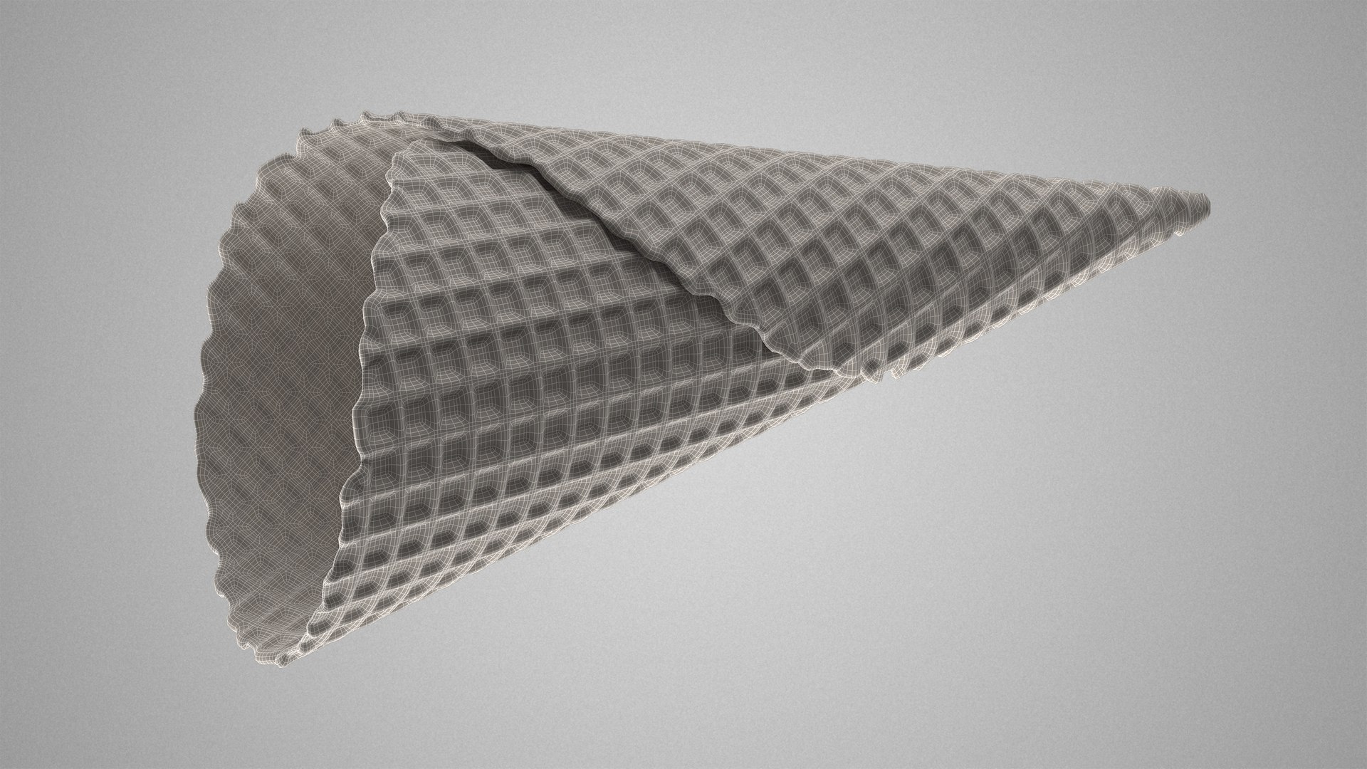 3D Cone Waffle Model - TurboSquid 1557166