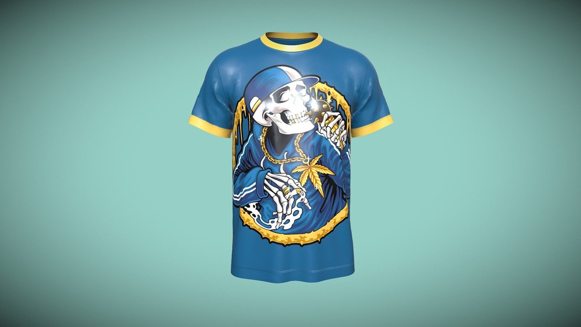 T-Shirt Rap Skull In Low Poly Model - TurboSquid 2380828