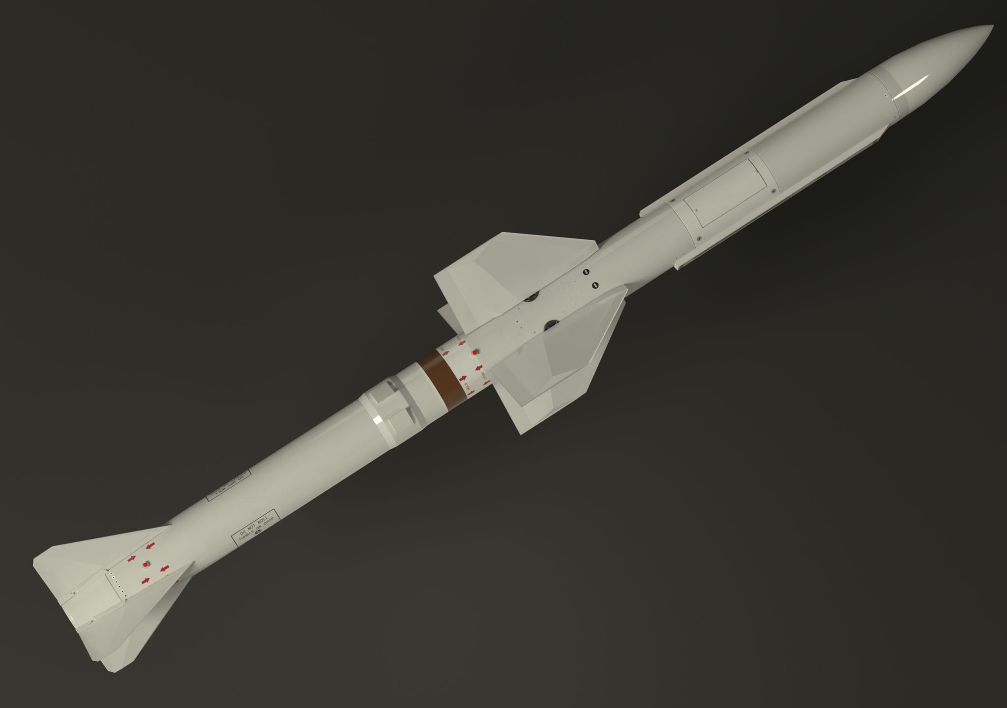 3D selenia aspide missile model - TurboSquid 1319564