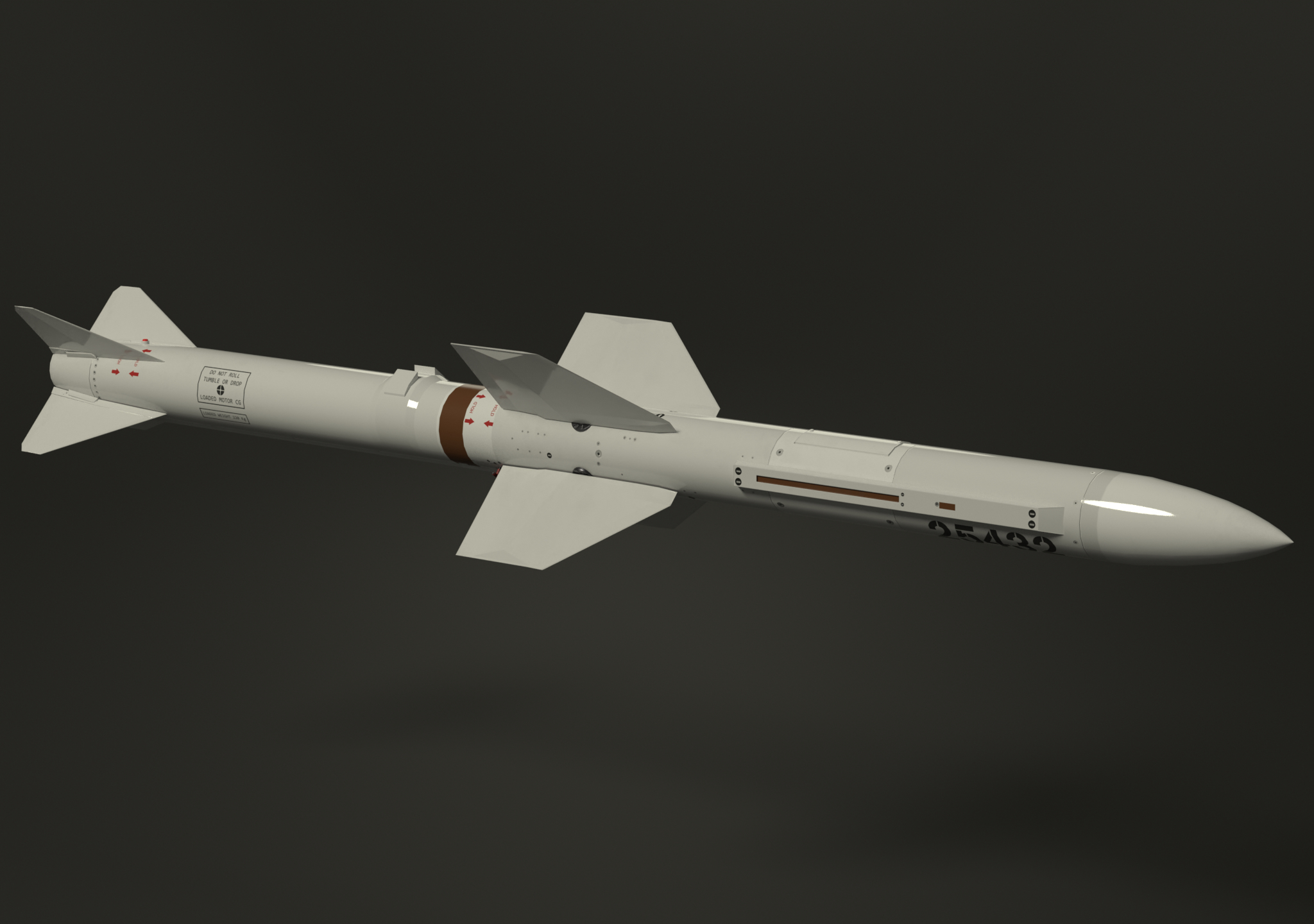 3D selenia aspide missile model - TurboSquid 1319564