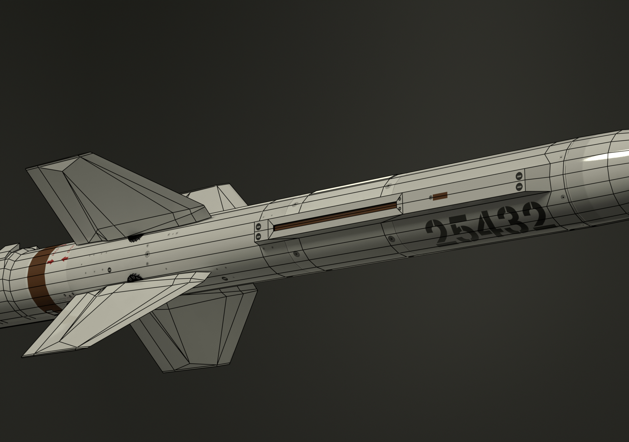 3D selenia aspide missile model - TurboSquid 1319564