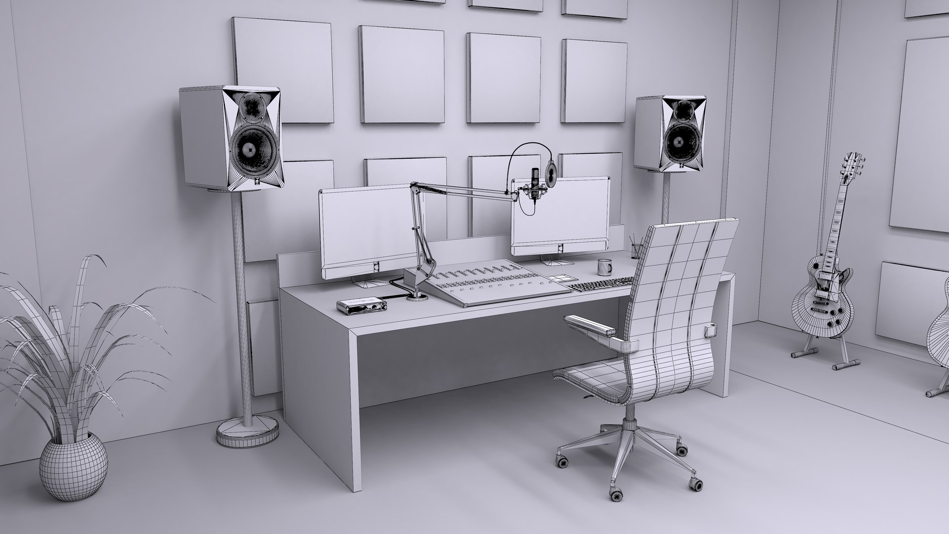 Recording Studio Collection 3D model - TurboSquid 1920598