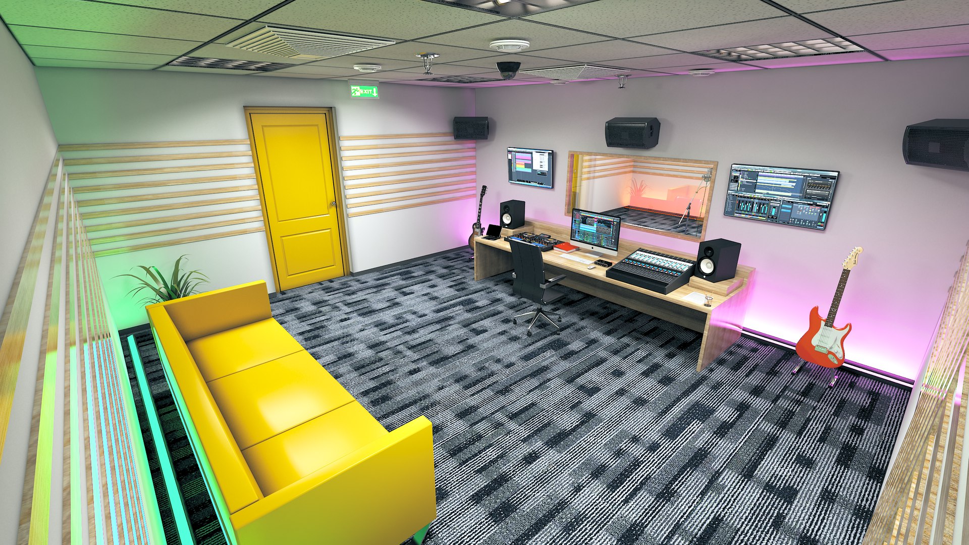 Recording Studio Collection 3D model - TurboSquid 1920598