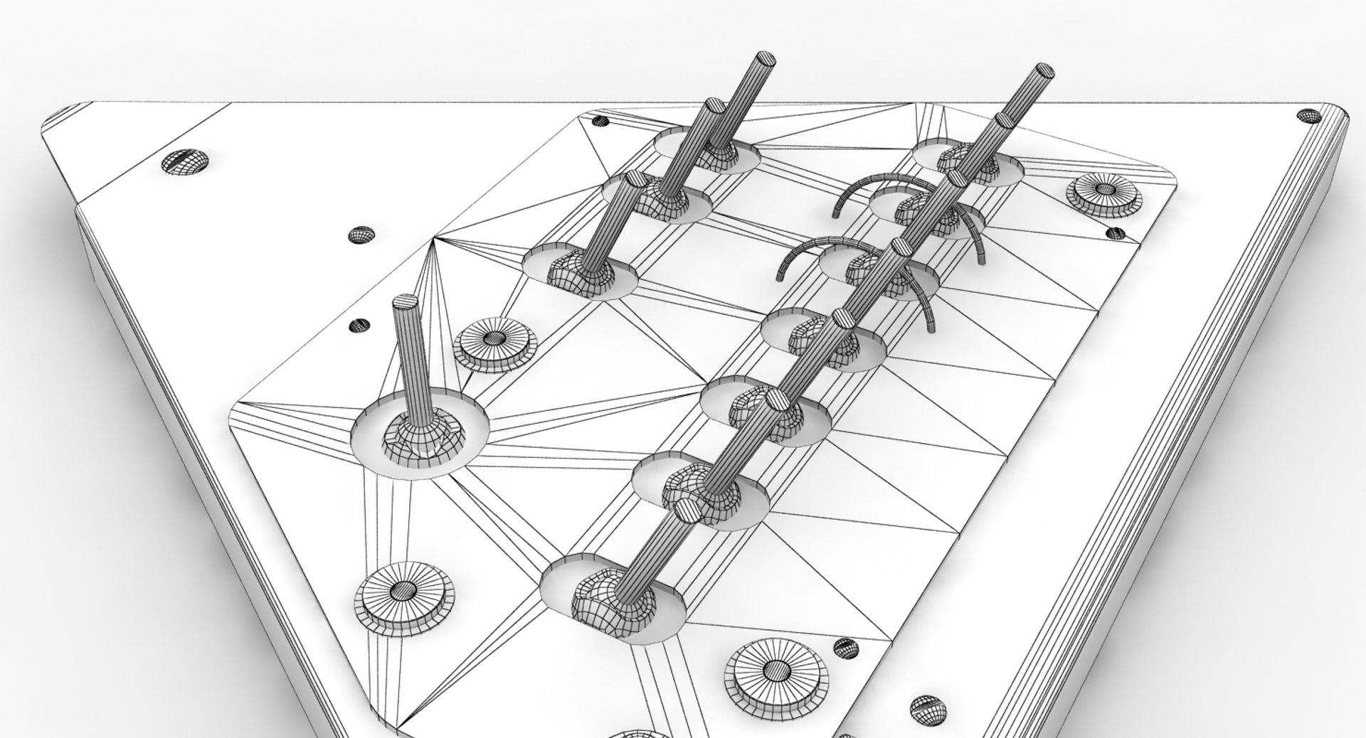 Right triangular panels board 3D model - TurboSquid 1362198