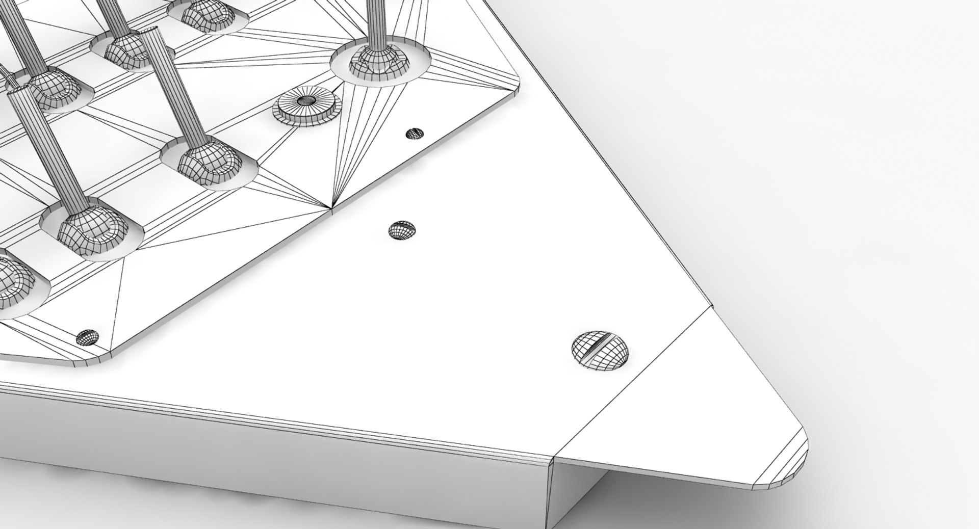 Right triangular panels board 3D model - TurboSquid 1362198
