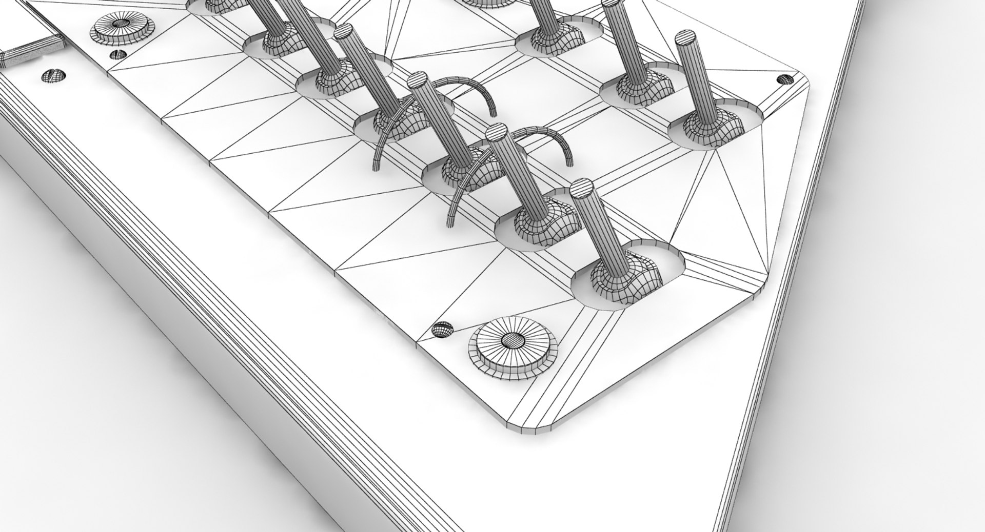 Right triangular panels board 3D model - TurboSquid 1362198