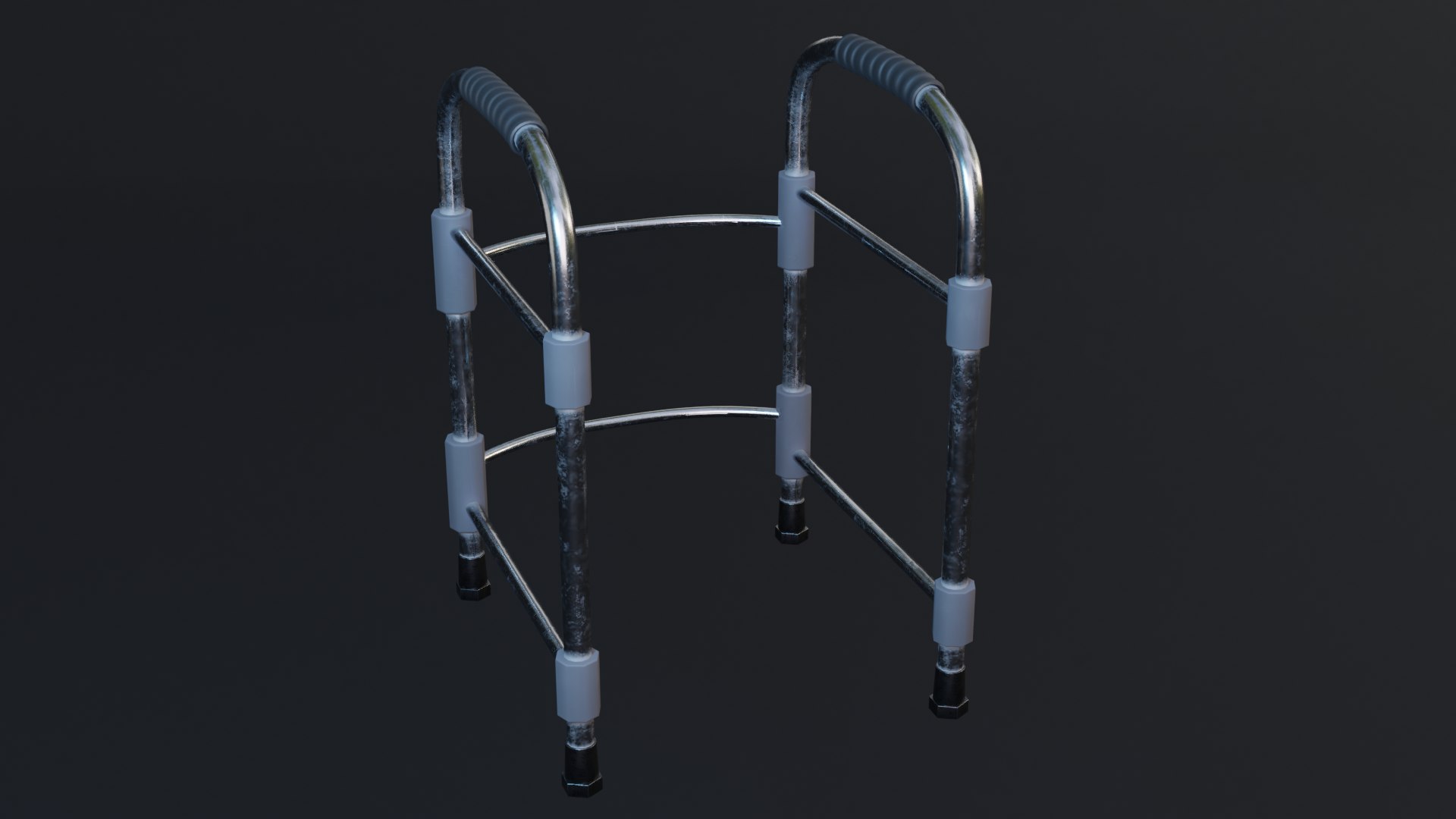 3D HPL - Medical Walker Metal PBR Game Ready Low-poly 3D model ...