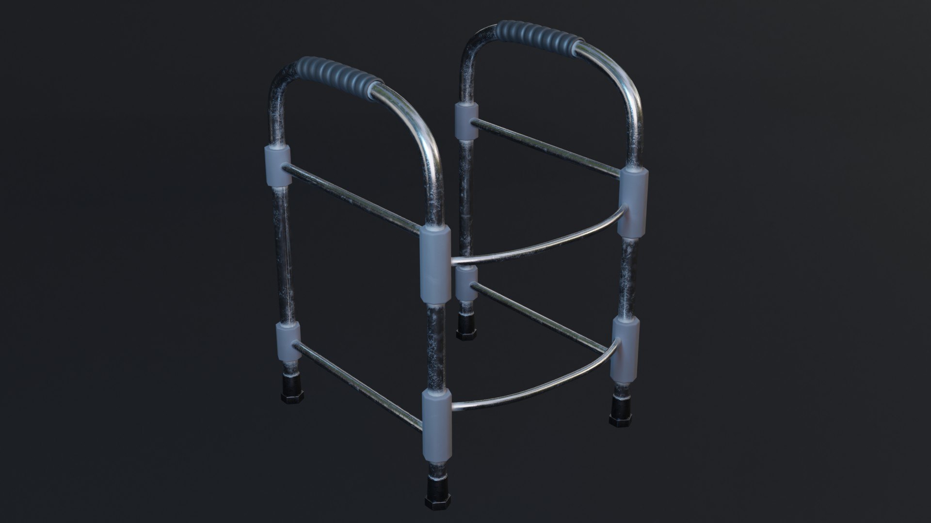 3D HPL - Medical Walker Metal PBR Game Ready Low-poly 3D model ...