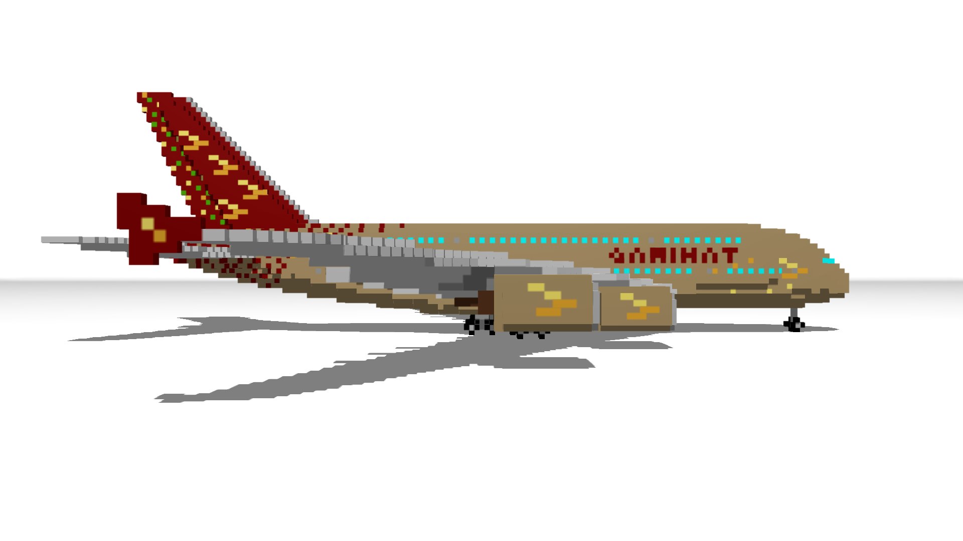 3D Airbus A-380 Pixelated Model - TurboSquid 1912966