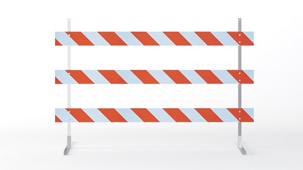 Roadworks Type III Barricade PBR3Dモデル - TurboSquid 2053317