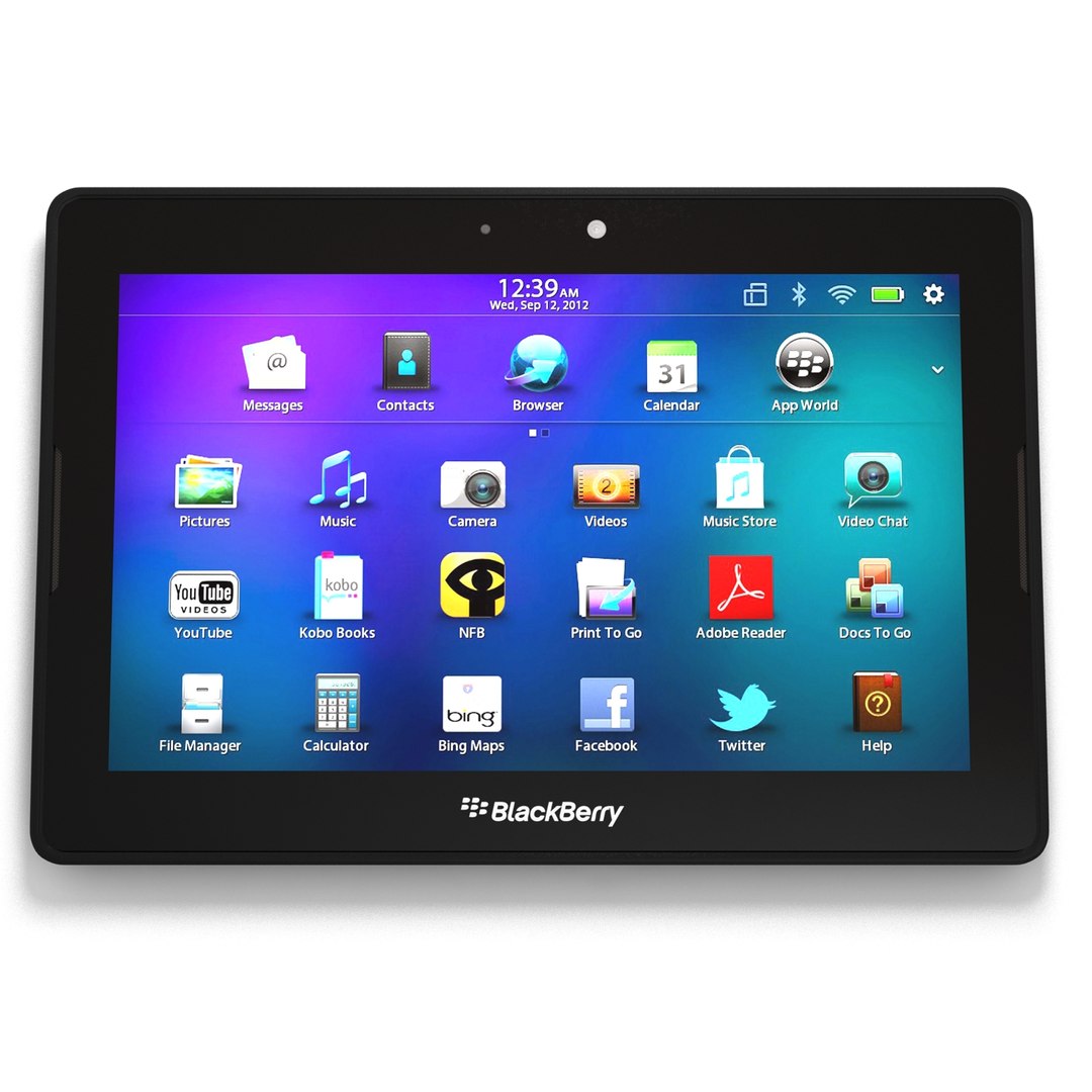 Blackberry Playbook 3d Model