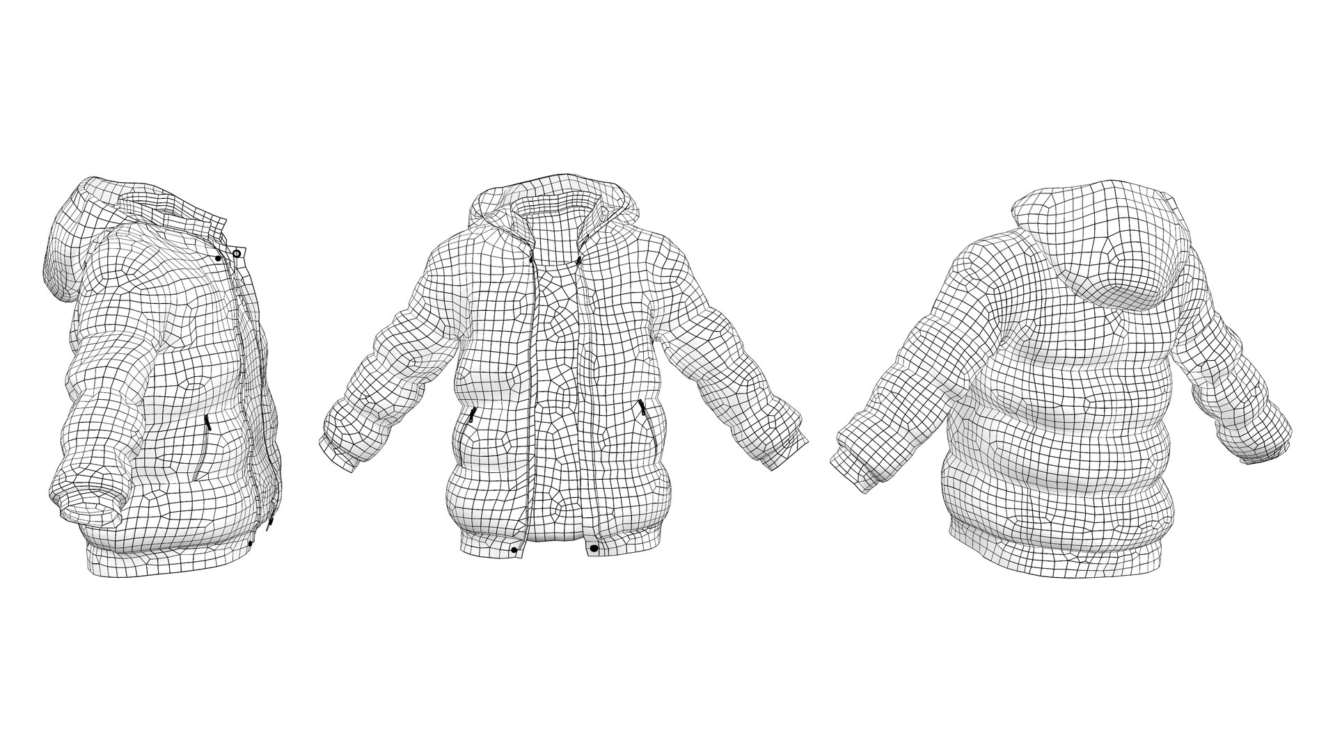 3D Model Male Padded Jacket With Top - TurboSquid 1808953