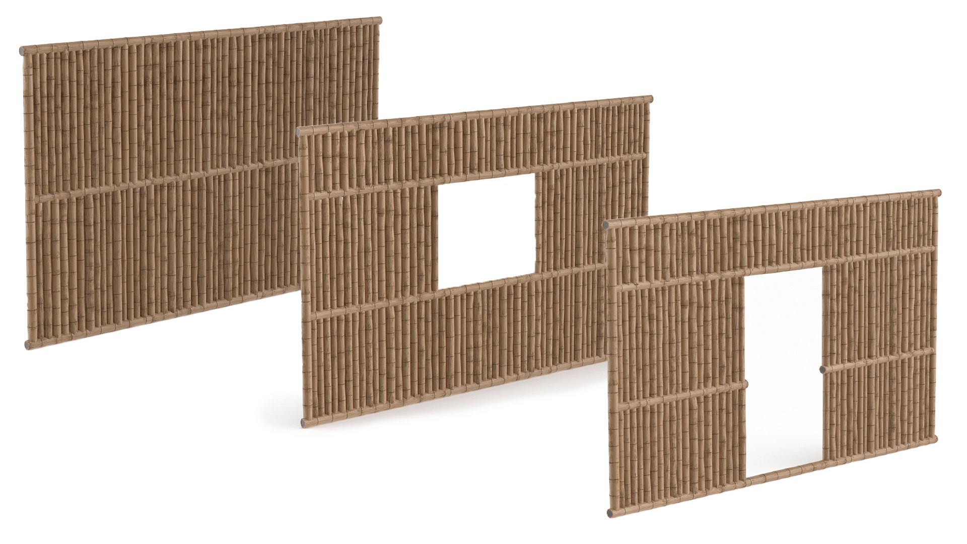 3D Model Bamboo Wall Panels Collection - TurboSquid 2459186