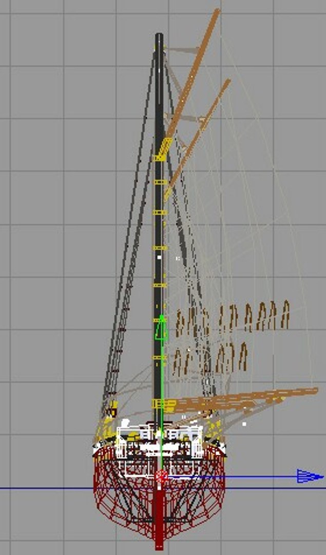 schooner 3d model