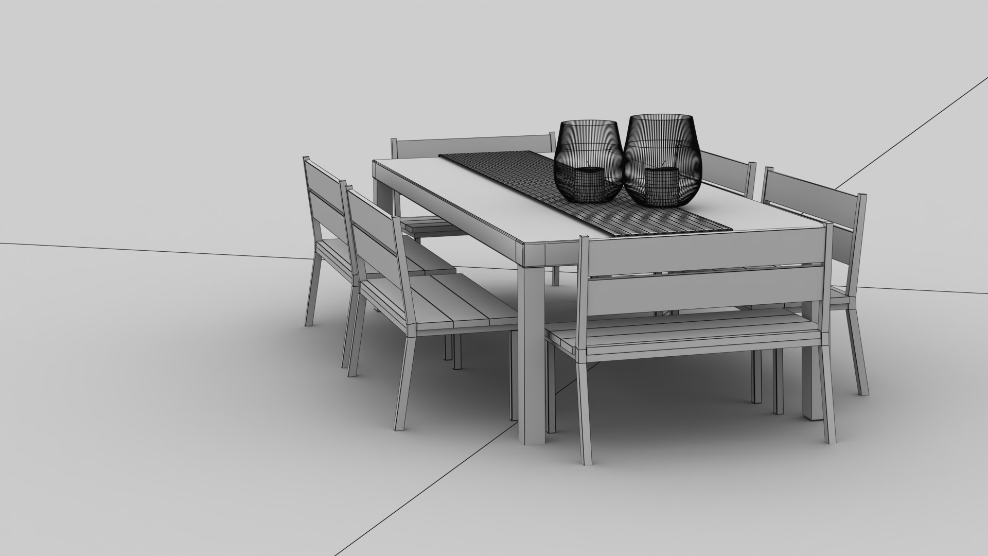 Dining Table Model - TurboSquid 1856700