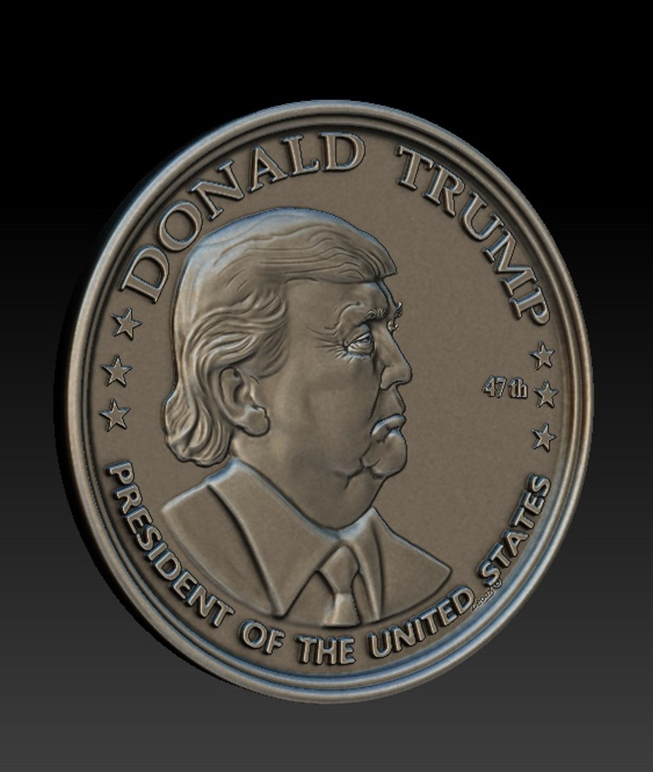 3D Donald Trump Medallion - TurboSquid 2323389