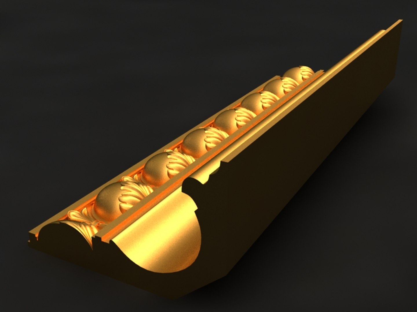 3d model cornice mold decor