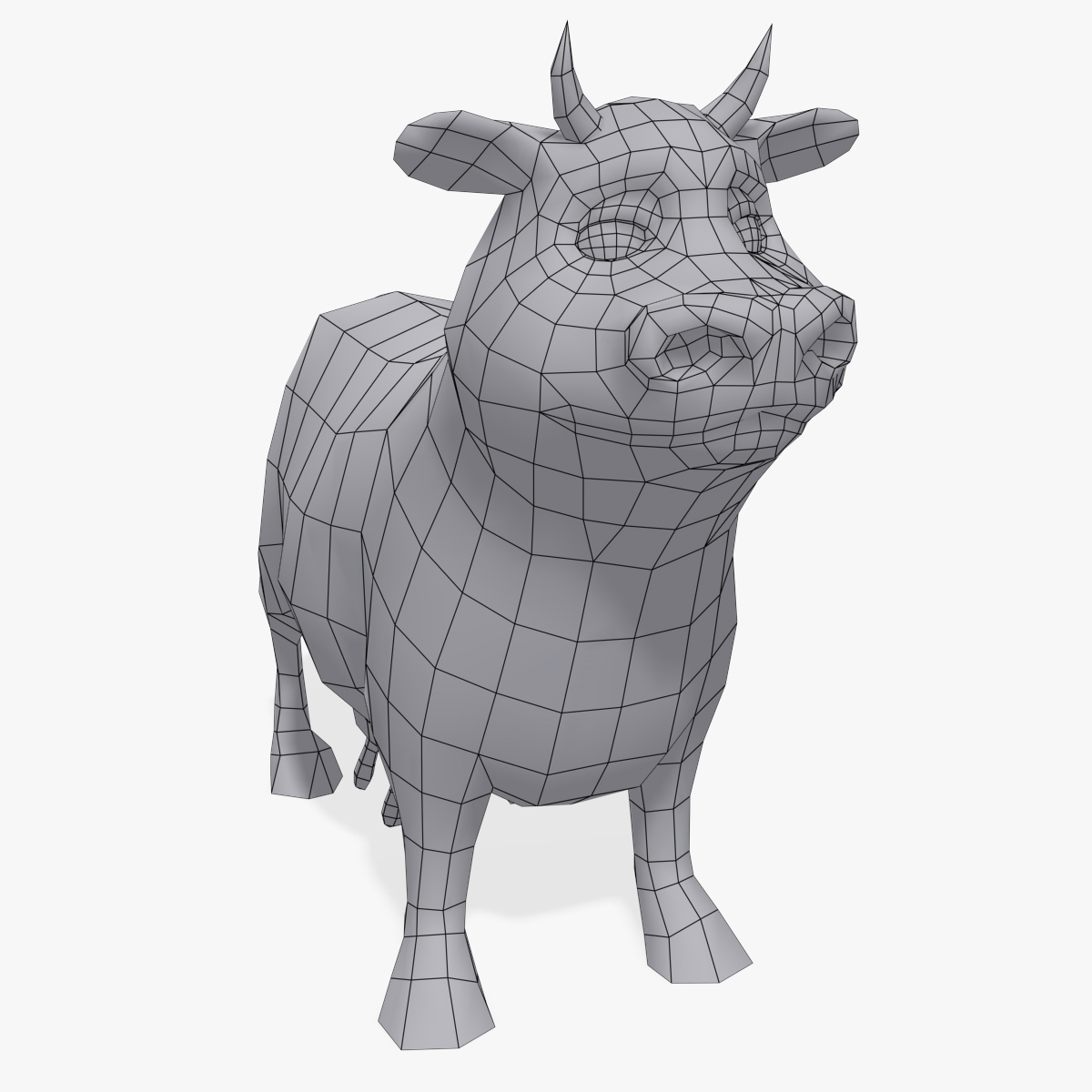 cartoon animals cow real-time