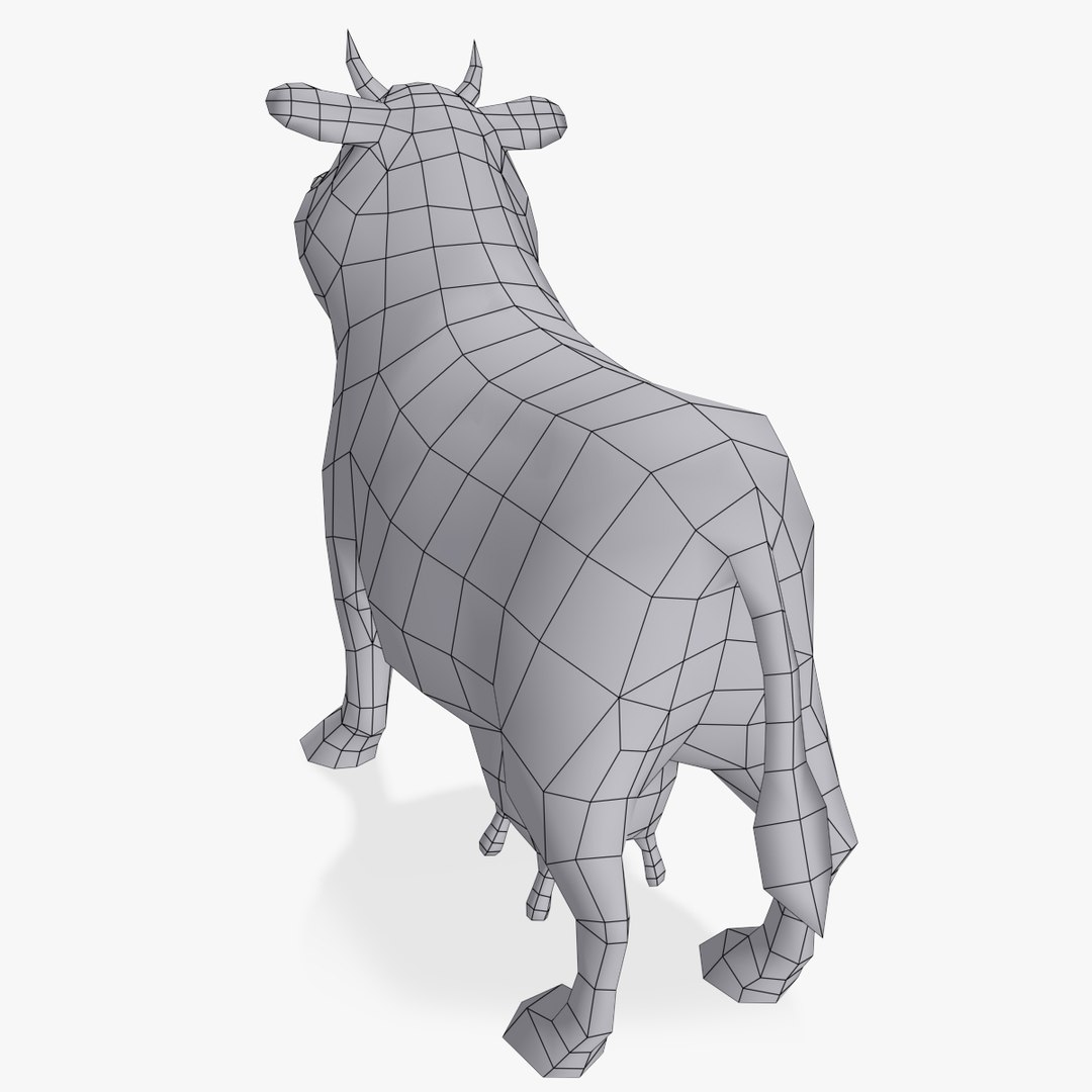 cartoon animals cow real-time