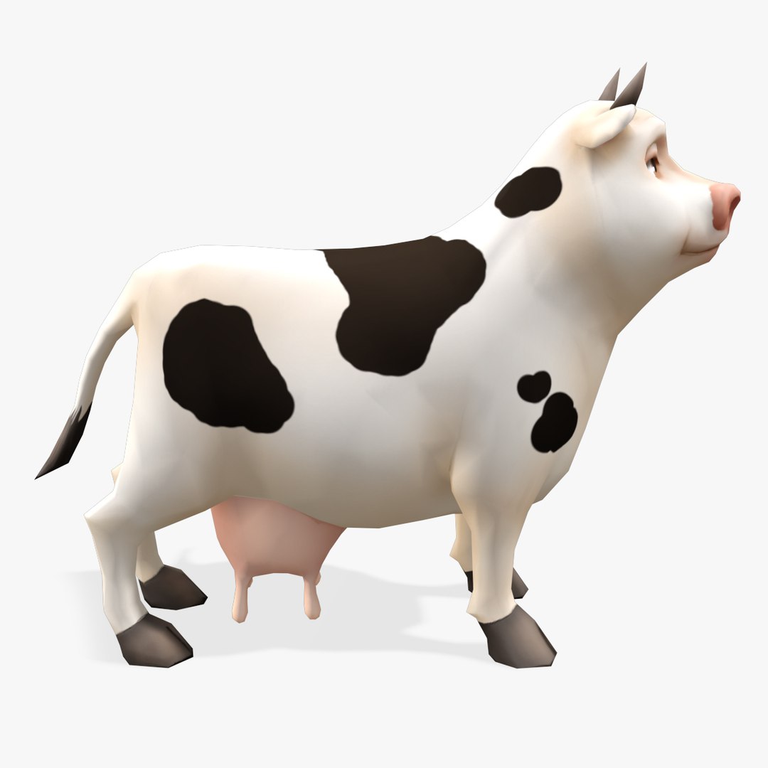 cartoon animals cow real-time