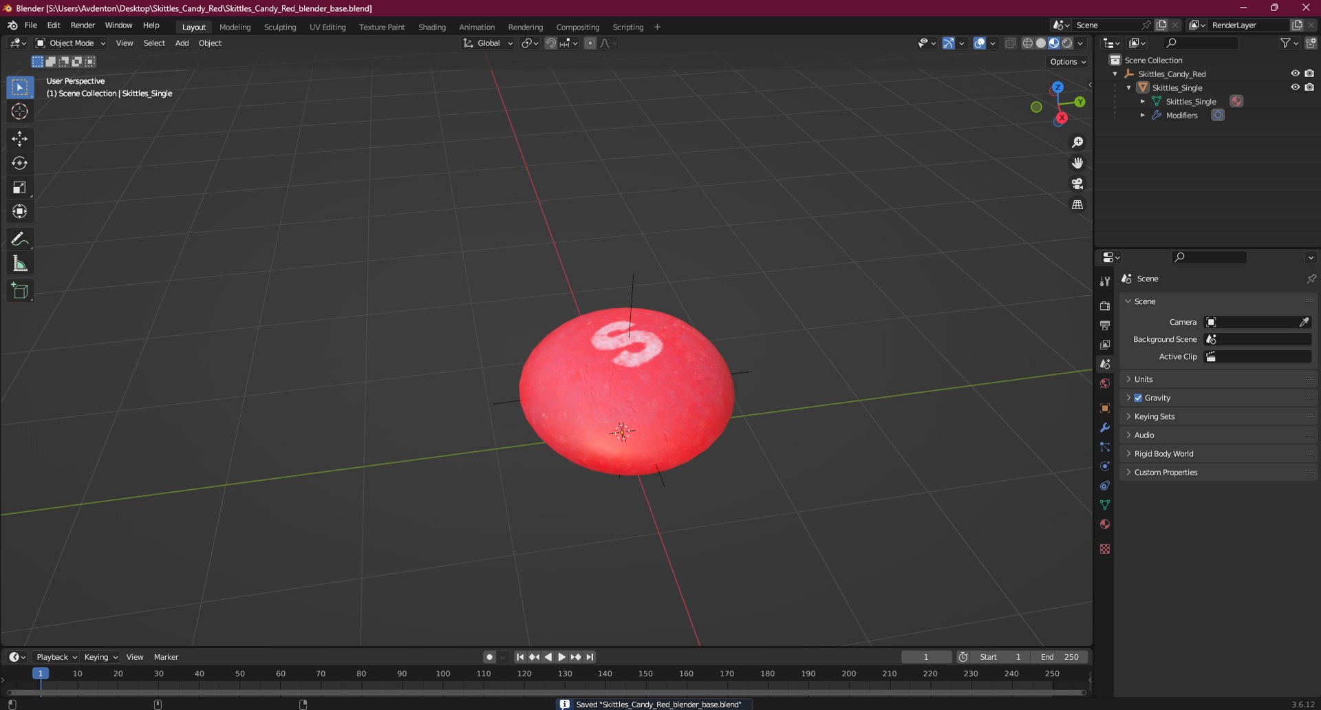 3D Skittles Candy Red - TurboSquid 2268864