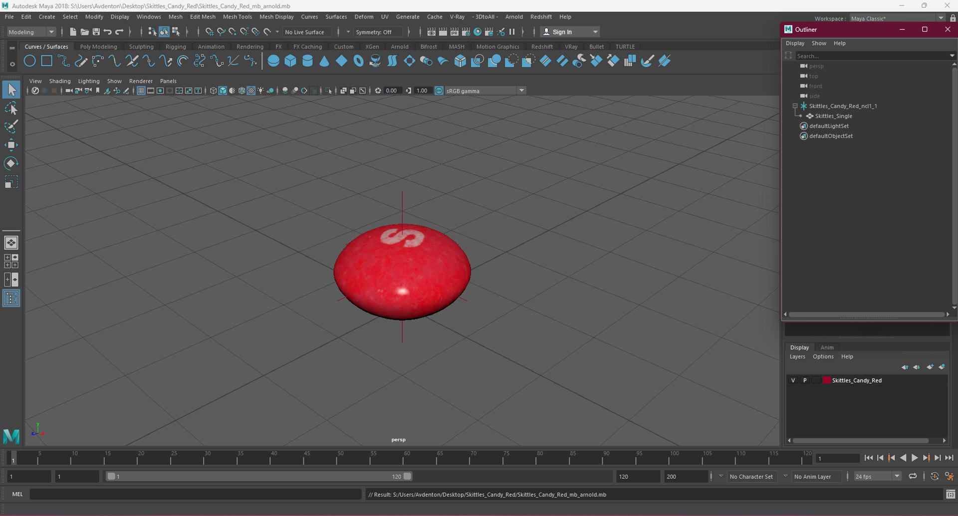 3D Skittles Candy Red - TurboSquid 2268864