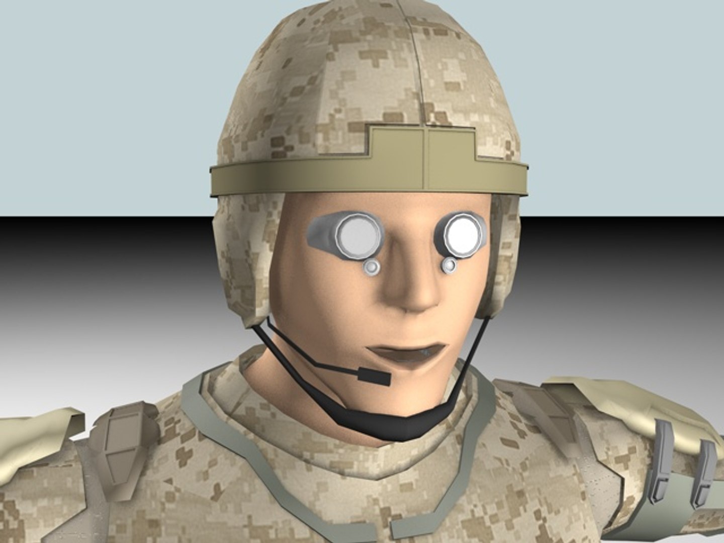 Future Soldier Rigged 3d Model