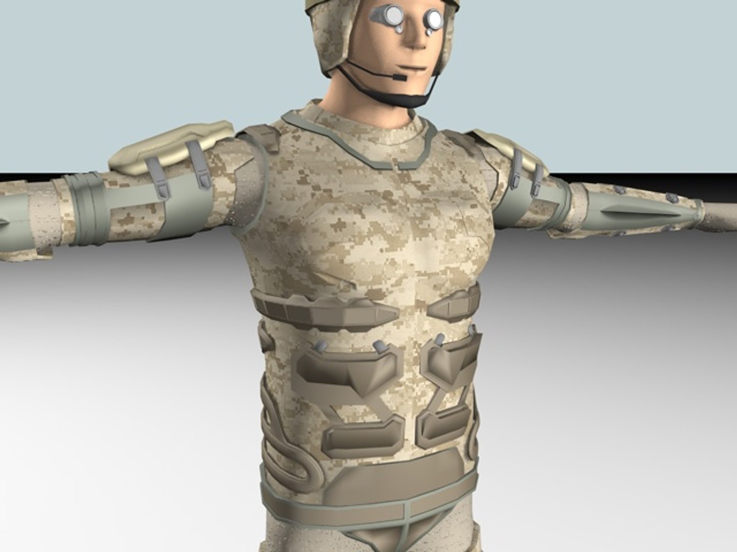 Future Soldier Rigged 3d Model