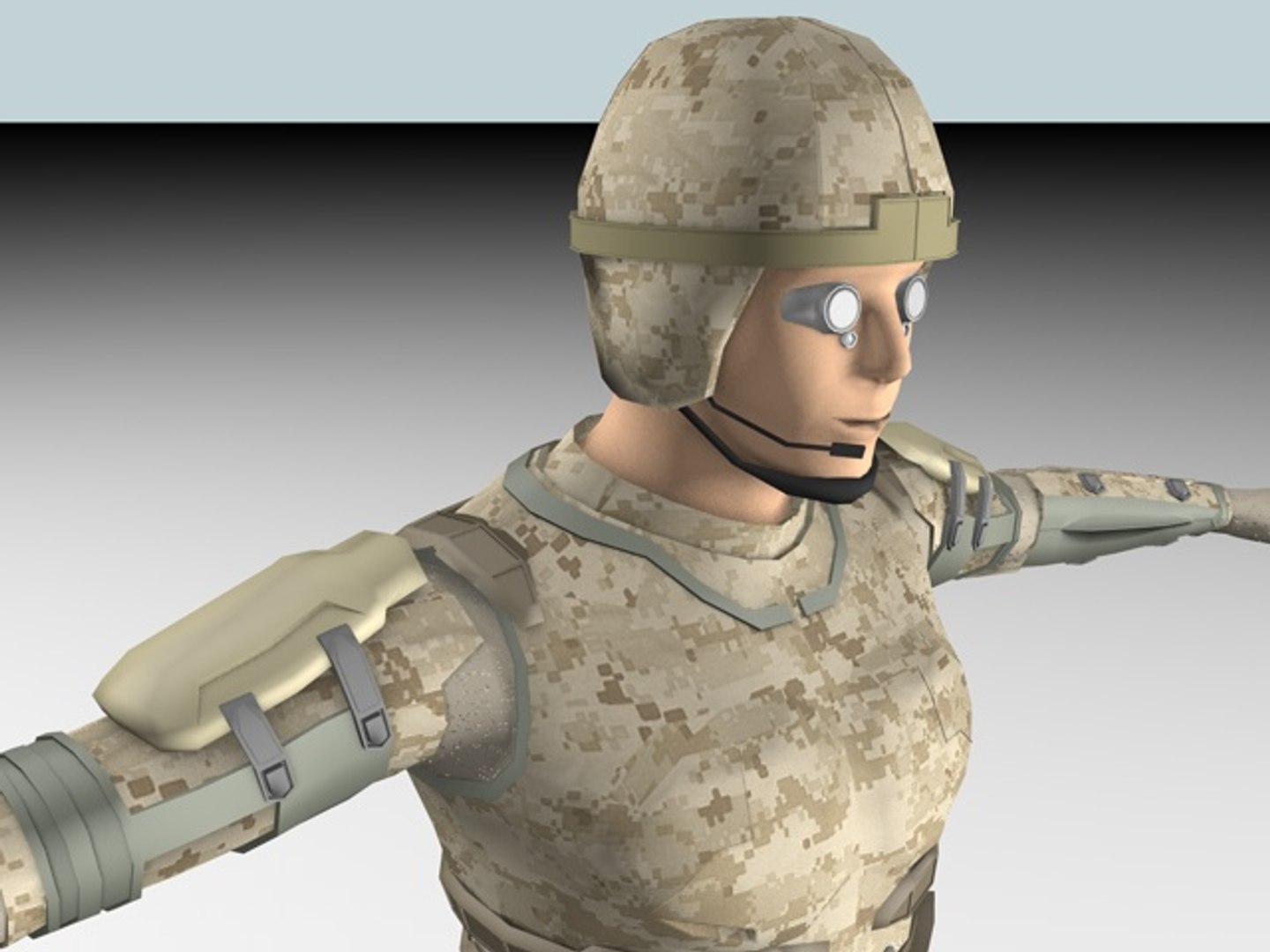 Future Soldier Rigged 3d Model
