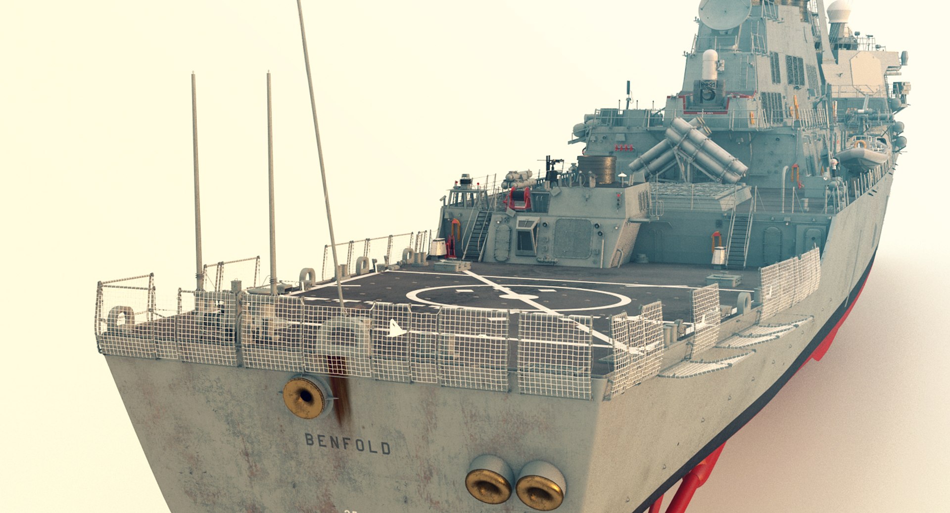 3D uss benfold ddg - TurboSquid 1407064