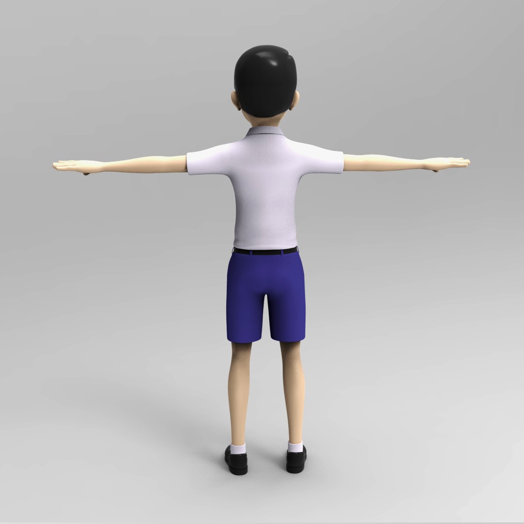 3d Model School Boy