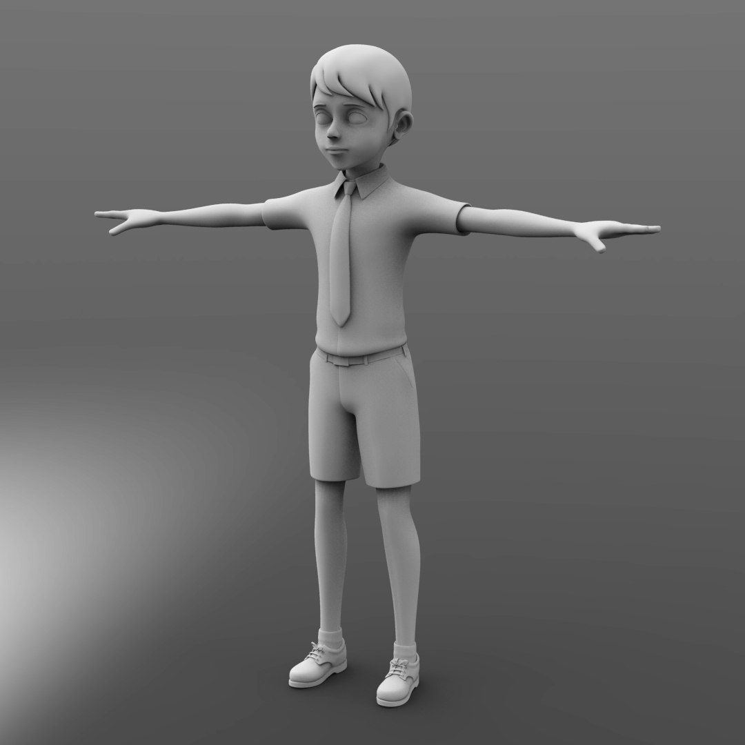 3d Model School Boy