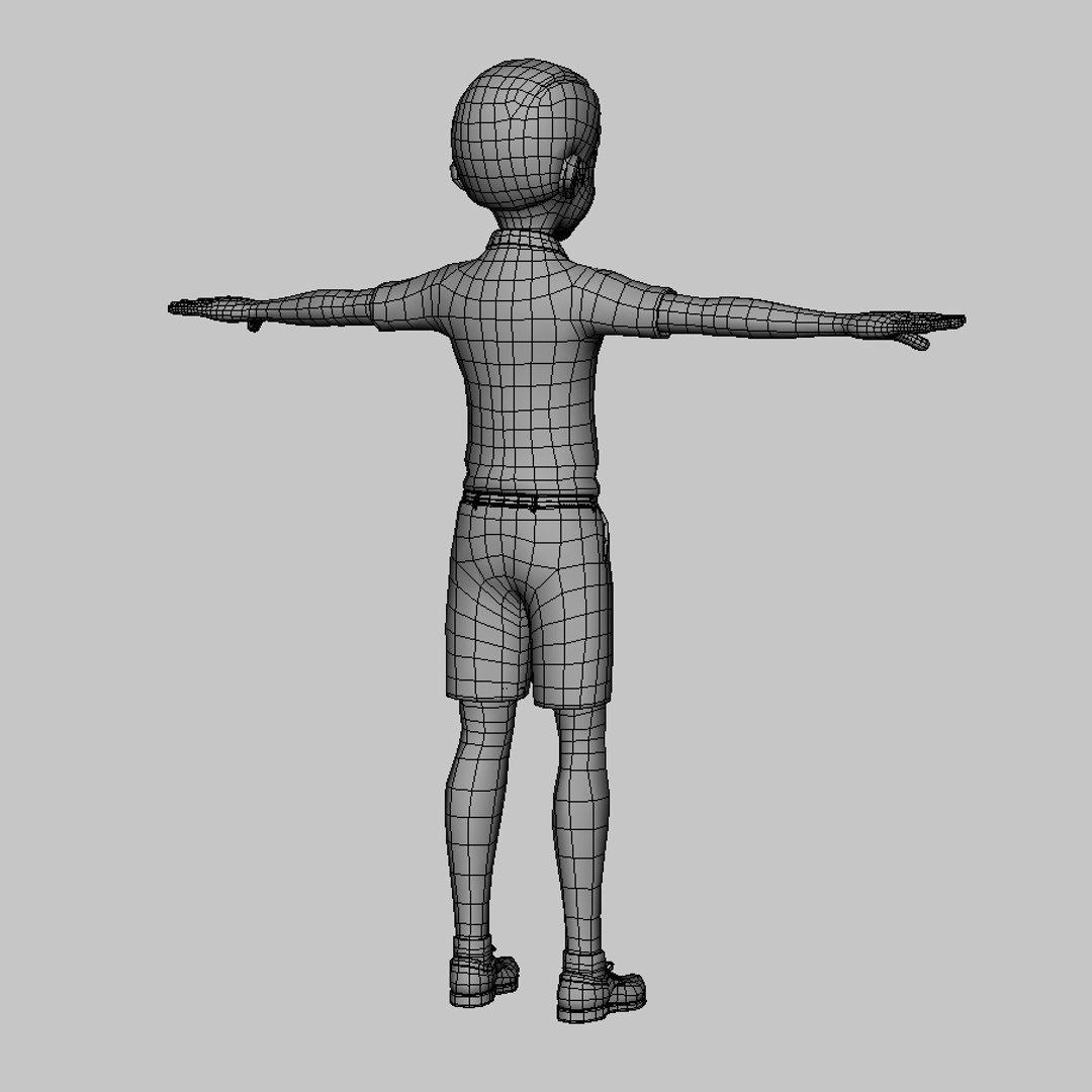 3d Model School Boy