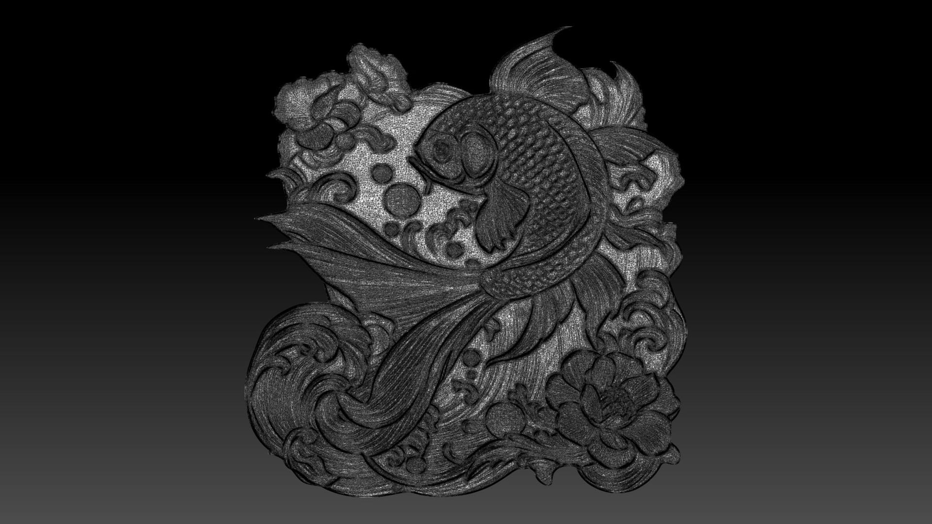 3D Bas Relief Fish 07 240506 3D Print Model - TurboSquid 2291164