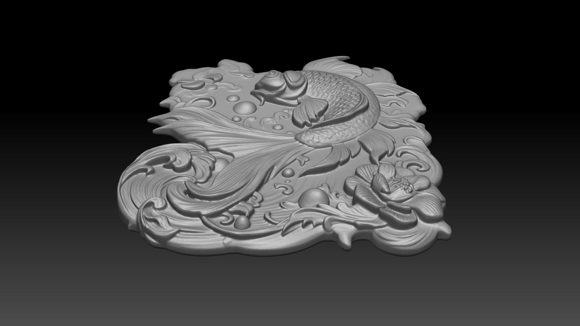 3D Bas Relief Fish 07 240506 3D Print Model - TurboSquid 2291164